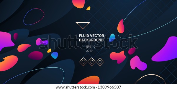 Color Vector Shapes Illustration Abstract Widescreen Stock Vector ...