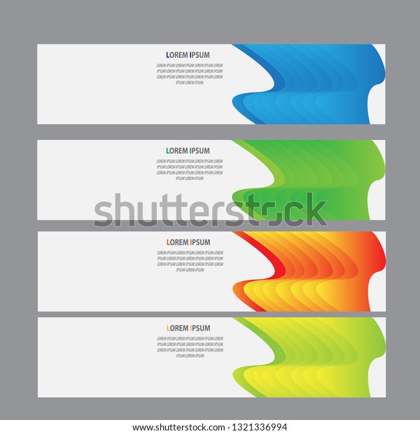 Color Wave Banner Template Stock Vector (Royalty Free) 1321336994 ...