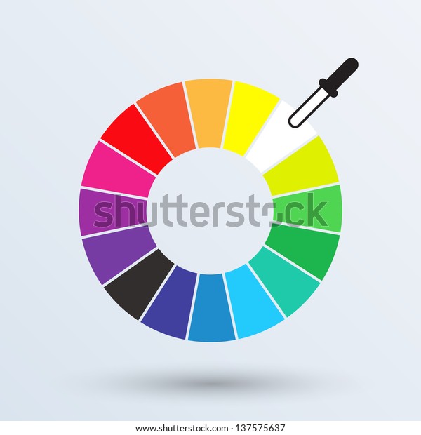 Color Wheel Color Circle Isolated On Stock Vector (Royalty Free) 137575637