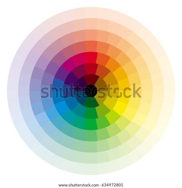 Color Wheel Palette Stock Vector (Royalty Free) 634972805 | Shutterstock