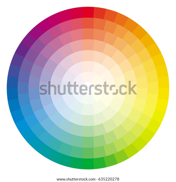 Color Wheel Palette Stock Vector (Royalty Free) 635220278