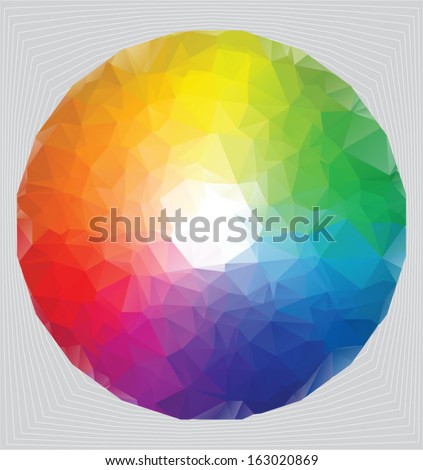 Color Wheel Spectrum Triangle Style Stock Vector (Royalty Free ...
