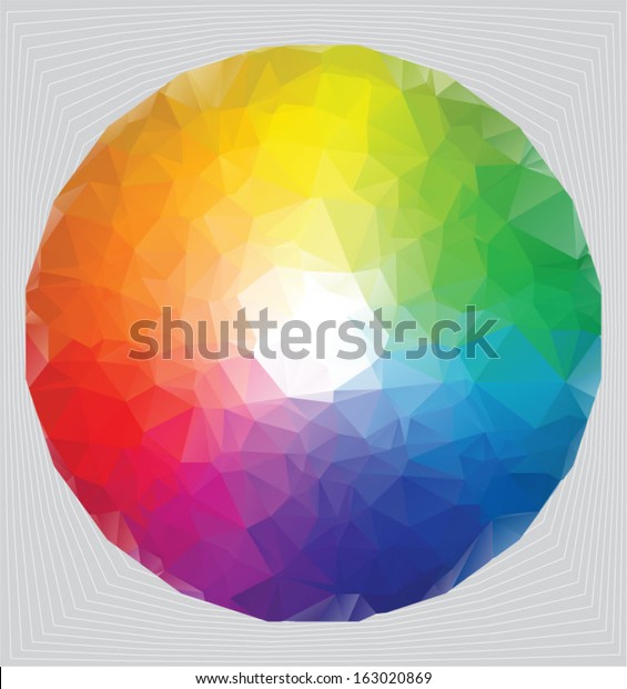 Color Wheel Spectrum Triangle Style Stock Vector (Royalty Free) 163020869