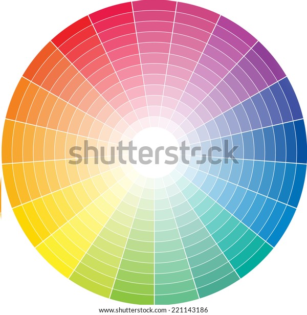 Color Wheel Transition White Middle Stock Vector (Royalty Free ...