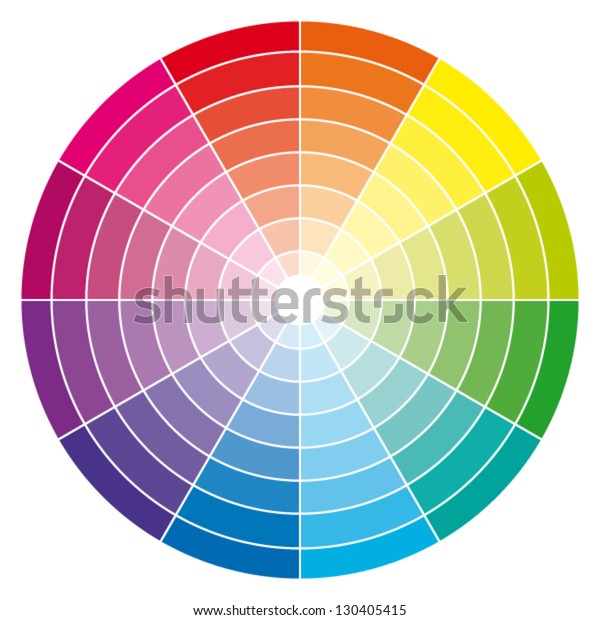 Bánh xe màu. Hình minh họa vector.