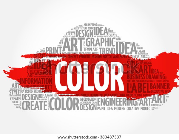 Color Word Cloud Creative Business Concept Stock Vector (Royalty Free ...