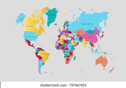Maps Earths World Map Low Poly: vector de stock (libre de regalías ...