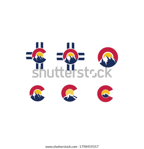 Colorado Adventure Icon Set Creative Colorado Stock Vector (Royalty ...