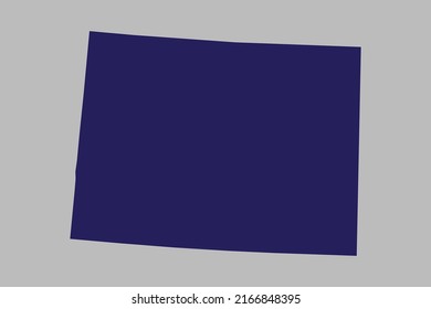 Colorado Map Vector Blue Color Isolated Stock Vector (Royalty Free ...