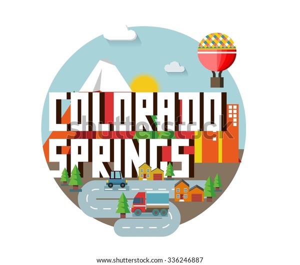 Colorado Spring Destination Brand Logo Vector Stock Vector (Royalty ...