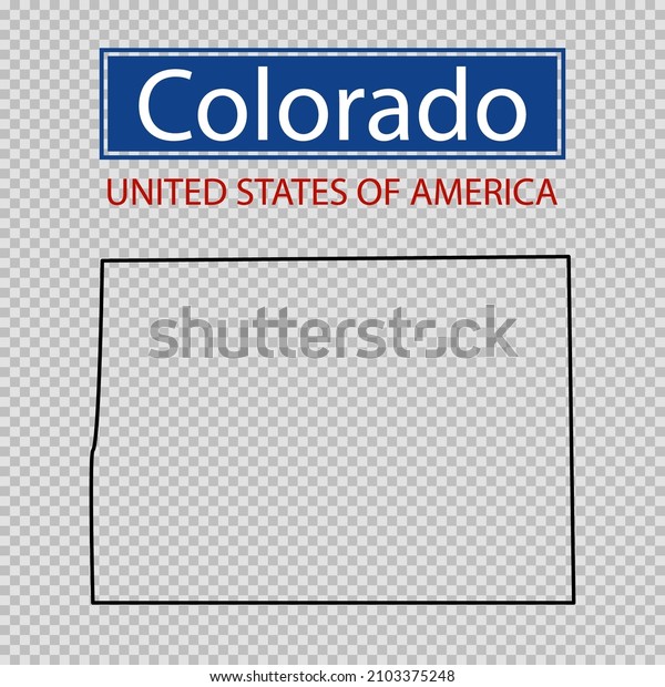 Colorado State Outline Map On Transparent: เวกเตอร์สต็อก (ปลอดค่า ...