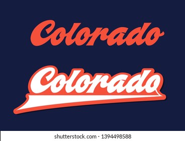 Colorado Vector Lettering Design Logo Sign Stock Vector (Royalty Free ...