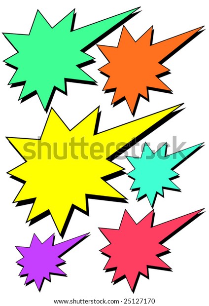 Colored Advertising Stars Stock Vector (Royalty Free) 25127170 ...