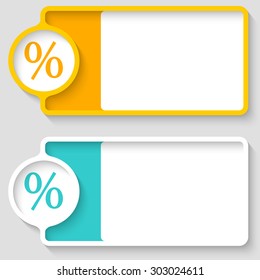 Colored Boxes Your Text Percent Symbol Stock Vector (Royalty Free ...