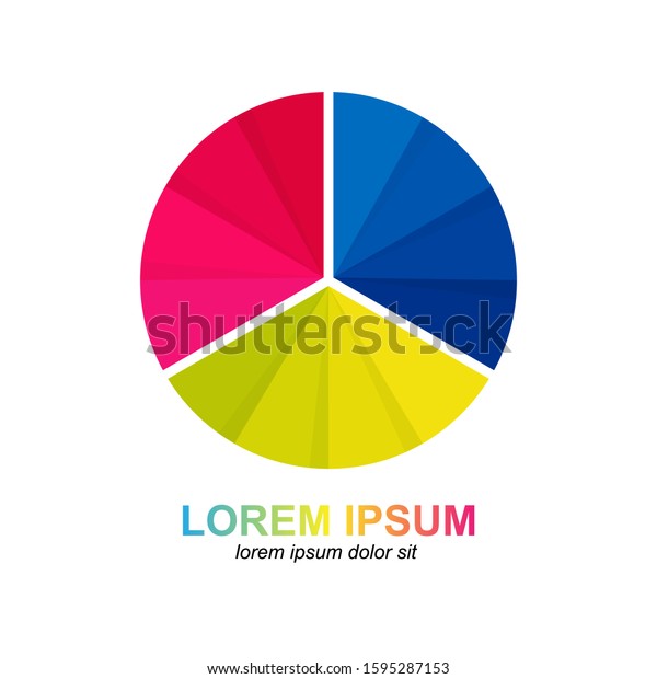 Colored Circle Applicable Logo Infographic Chart Stock Vector (Royalty ...