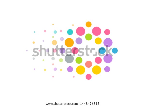 Colored Circles Logo Concept Moving Forward Stock Vector (Royalty Free ...