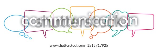 Colored Communication Bubbles On White Background Stock Vector (Royalty ...