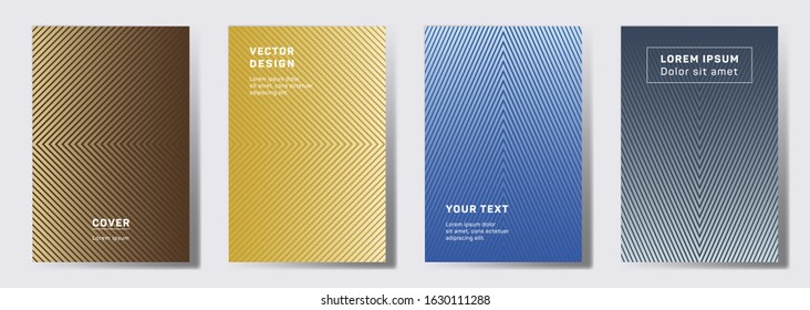 Colored Covers Linear Design Geometric Lines Stock Vector (Royalty Free ...