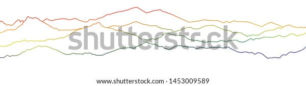 Colored Curved Lines On White Background Stock Vector (Royalty Free ...