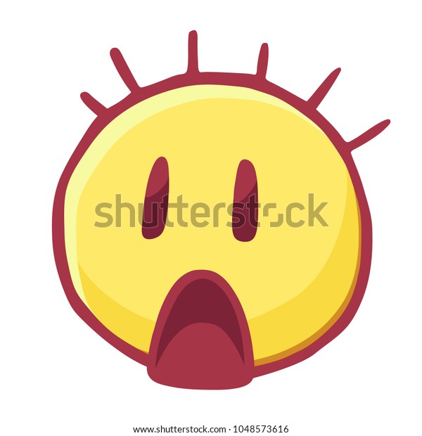 Colored Emoticons Icon Smiley Open Mouth Stock Vector (Royalty Free ...