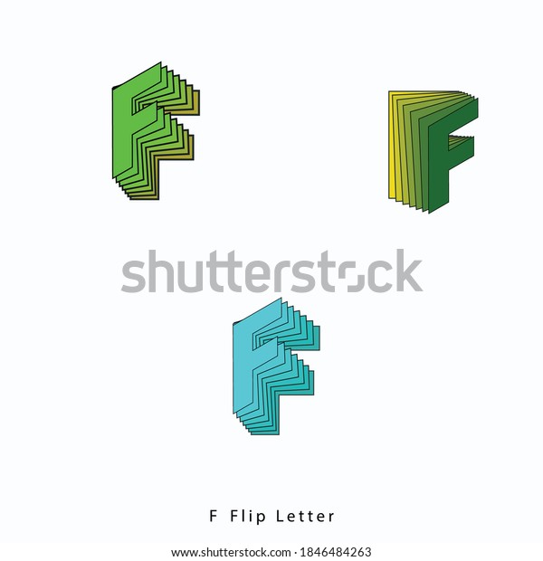 Colored Flip Letters Alphabet Designs Stock Vector (Royalty Free ...