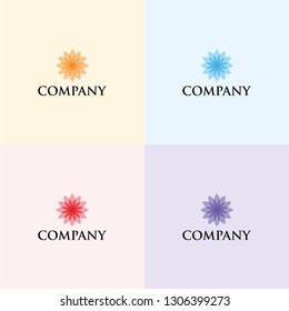 Colored Flower Logo Stock Vector (Royalty Free) 1306399273 | Shutterstock