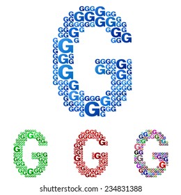 Colored Font Design Set Letter G Stock Vector (Royalty Free) 234831388 ...