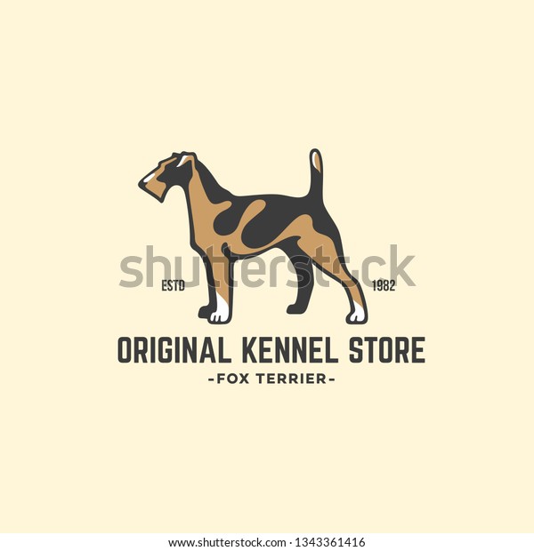Colored Fox Terrier Logo Design Template Stock Vector (Royalty Free ...