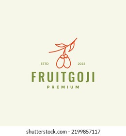 Colored Fruit Goji Logo Design Stock Vector (Royalty Free) 2199857117 ...
