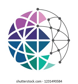 Colored Global Icon Stock Vector (Royalty Free) 1231490584 | Shutterstock