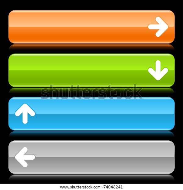 Colored Glossy Rounded Rectangle Web Bar Stock Vector (Royalty Free ...