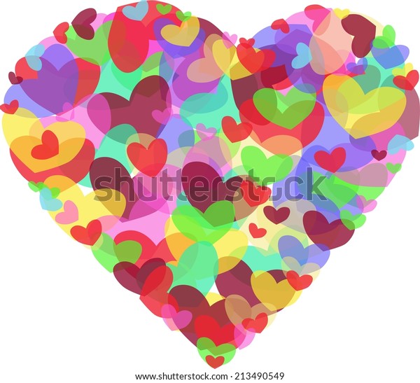 Colored Heart Heart Icons Vector Illustration Stock Vector (Royalty ...