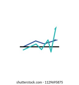 Colored Infographic Line Chart Illustration Element Stock Vector ...