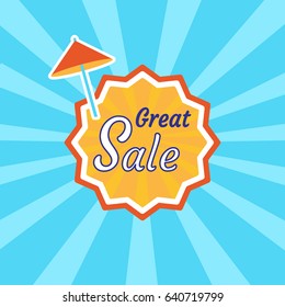 Colored Label Great Sale Vector Illustration Stock Vector (Royalty Free ...