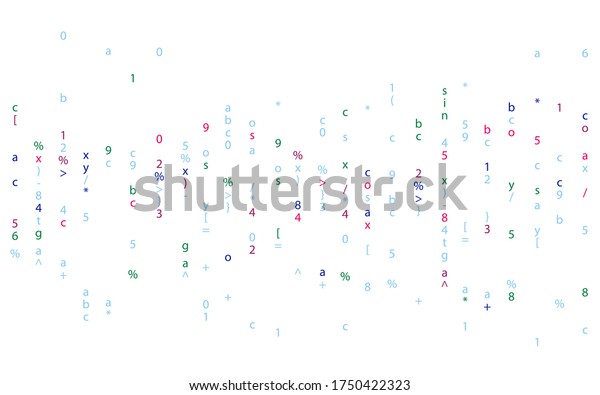 Colored Mathematical Signs Algebra On White Stock Vector (Royalty Free ...