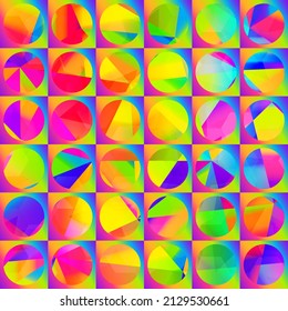 Colored Mosaic Circle Seamless Texture Stock Vector (Royalty Free ...