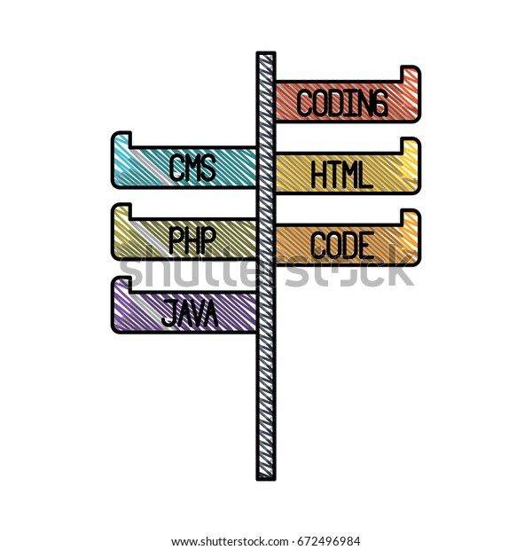 Colored Pencil Silhouette Bar Programming Languages Stock Vector ... Colored Pencil Silhouette Bar Programming Languages Stock Vector ...