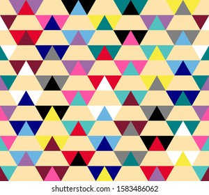 Colored Pencils Geometric Pattern Colorful Background Stock Vector ...