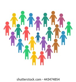 Colored People Icon Stock Illustration 463051225