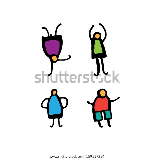 Colored People Icon Stock Vector (Royalty Free) 159117254