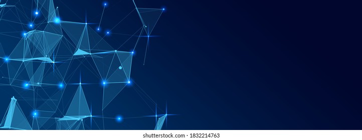 Colored Polygonal Space Connection Dots Lines Stock Vector (Royalty ...