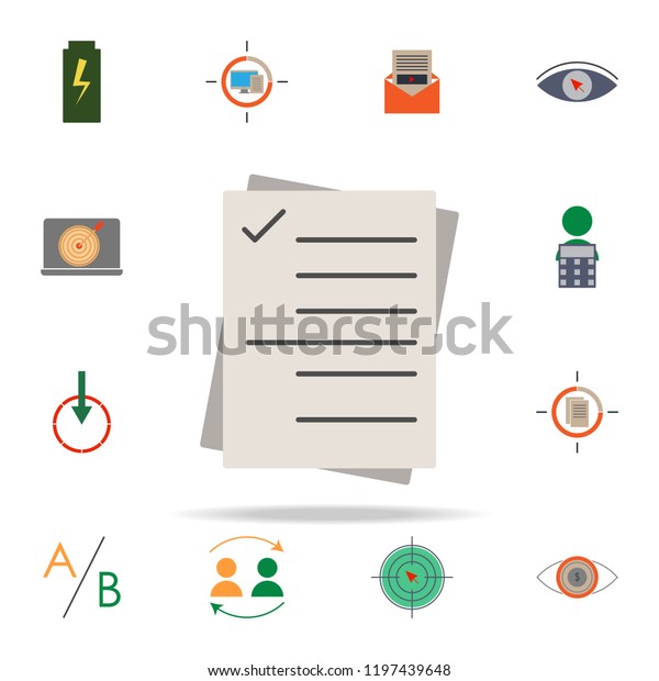 Colored Pretesting Icon Marketing Icons Universal Stock Vector (Royalty ...