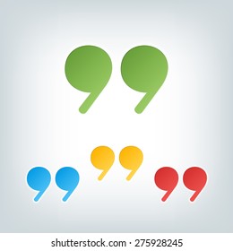 Colored Quotes Sign Icon Stock Vector (Royalty Free) 275928245