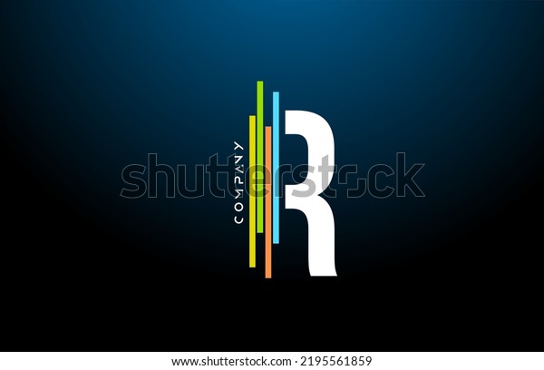 Colored R Alphabet Letter Logo Icon Stock Vector (Royalty Free ...