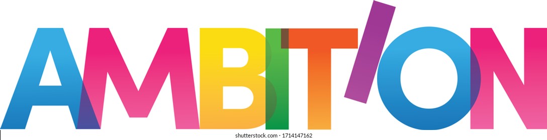 Colored Rainbow Text Word Ambition Vector Stock Vector (Royalty Free ...
