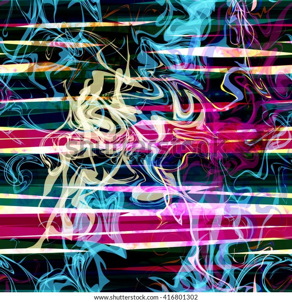 Colored Smoke Painted Horizontal Stripes Seamless Stock Vector (Royalty ...