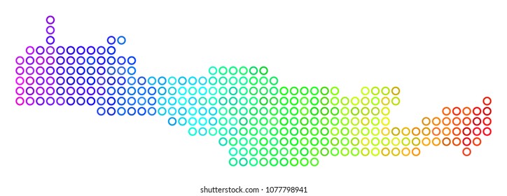 Colored Spectral Crete Island Map Vector Stock Vector (Royalty Free ...