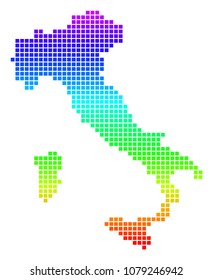 Colored Spectrum Pixel Italy Map Vector Stock Vector (Royalty Free ...