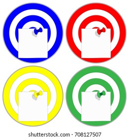 Colored Target Notice Paper Stock Vector (Royalty Free) 708127507 ...