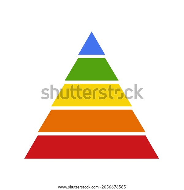 Colored Triangular Pyramid Infographic Presentation Vector Stock Vector ...